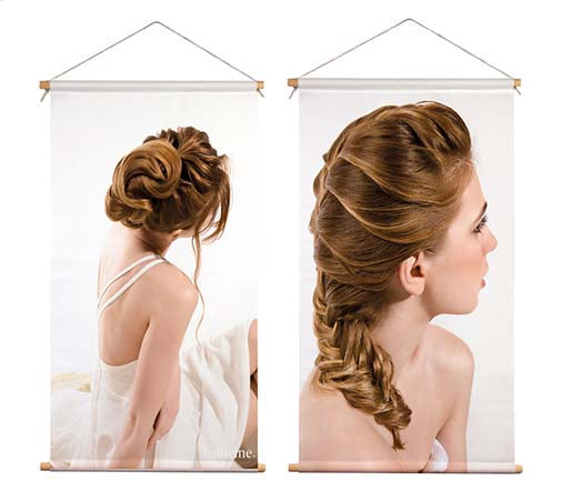 Premium Textile Posters with High-Quality Prints and Beechwood Sticks ...